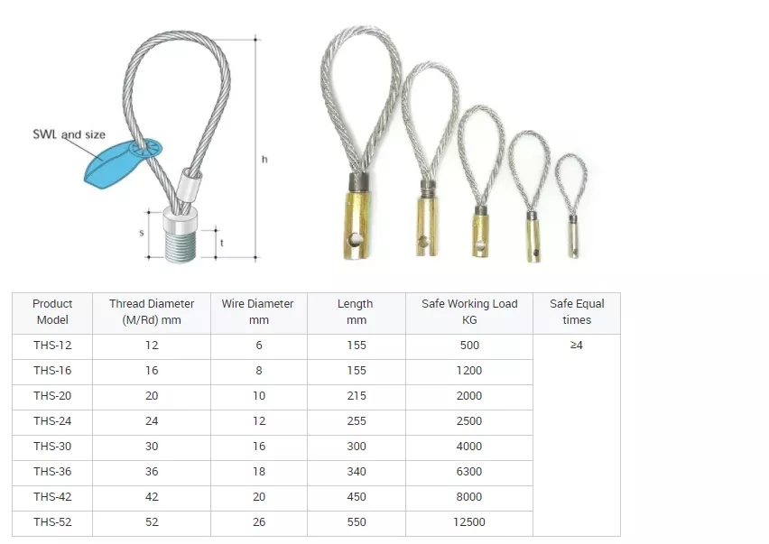 Precast Elements Steel Threaded Combination Wire Lifting Rope Swivel ...